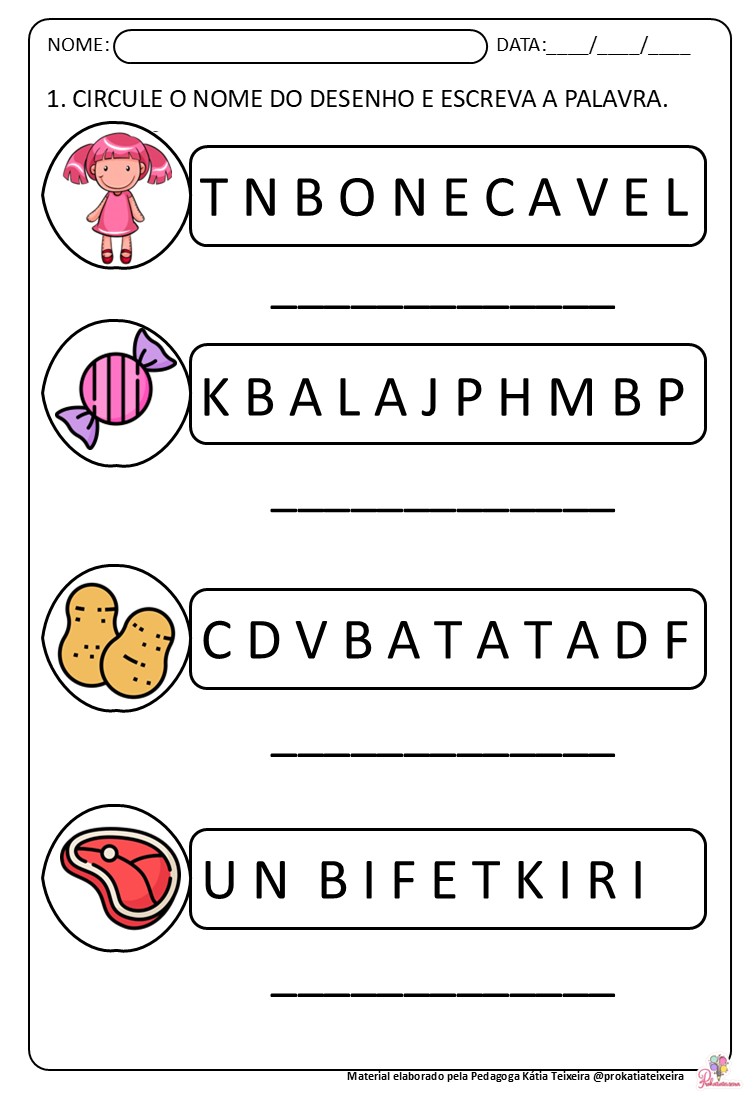 Apostila de Alfabetização Sílabas Simples com 94 páginas - Pro Katia ...